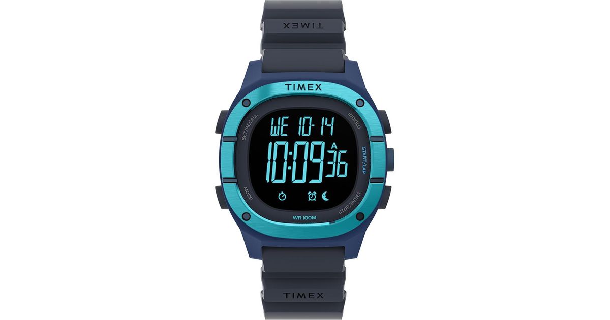 Timex Watch Unisex Command Lt 40mm Silicone Strap Blue/digital - Lyst