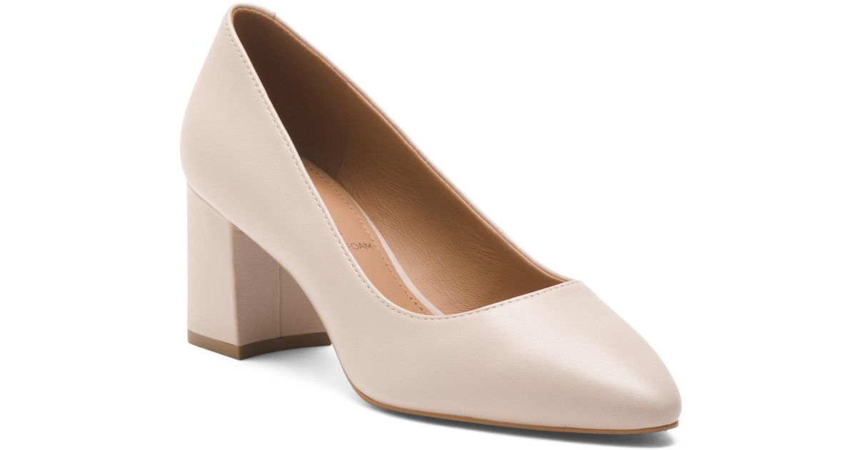 TJ Maxx Leather Vicki Comfort Pumps For in Natural | Lyst