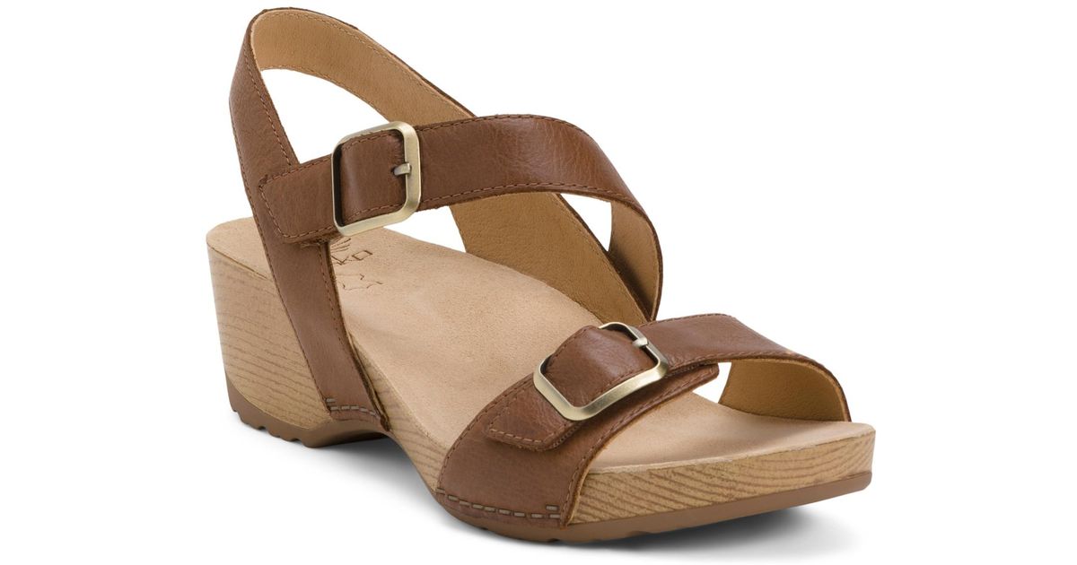 TJ Maxx Nubuck Leather Trinity Comfort Sandals For in Brown | Lyst