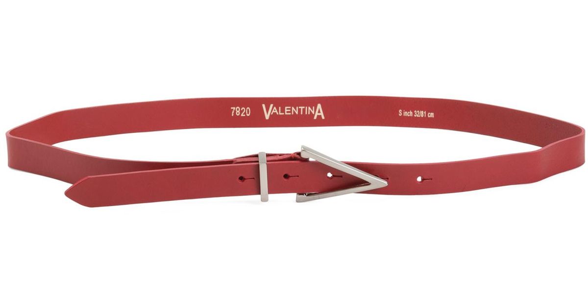TJ Maxx Leather Logo Buckle Belt in Red | Lyst