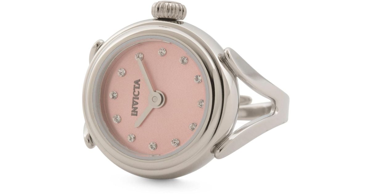 TJ Maxx Mini Angel Lady 17.5Mm Stainless Steel Dial Ring Watch in Pink ...
