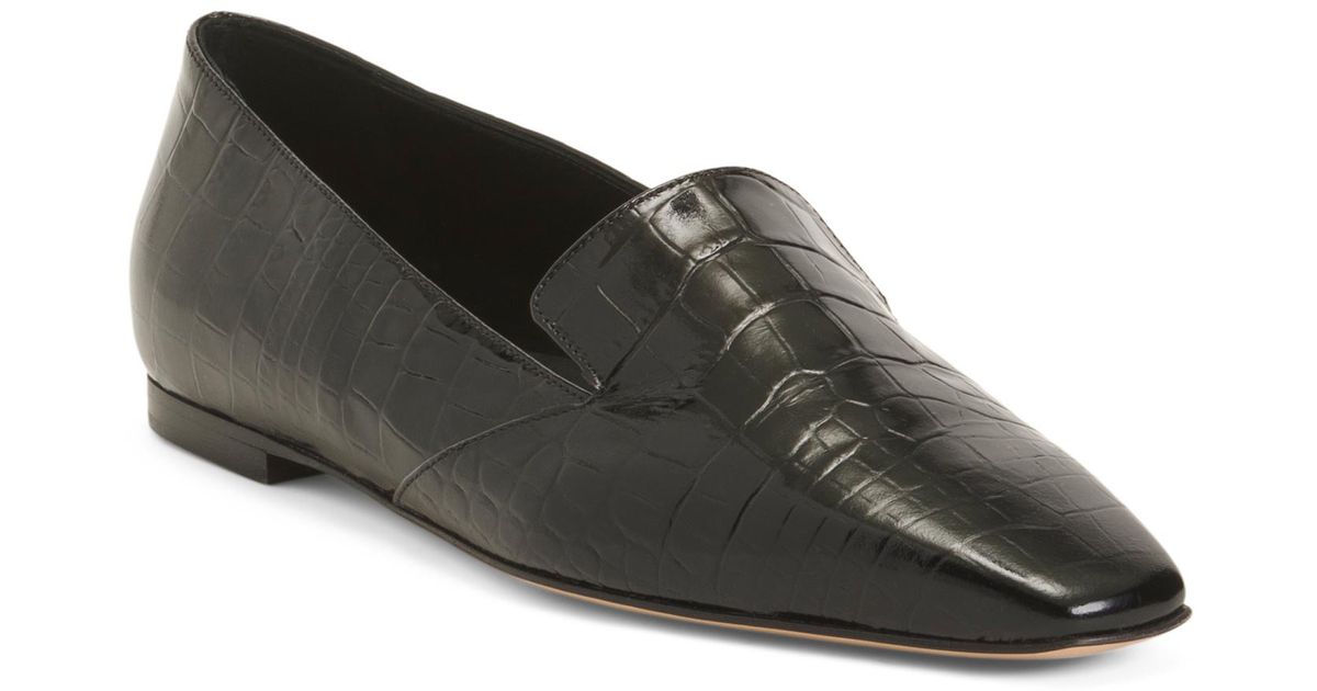 TJ Maxx Patent Leather Gigi Slide Loafers For in Black | Lyst