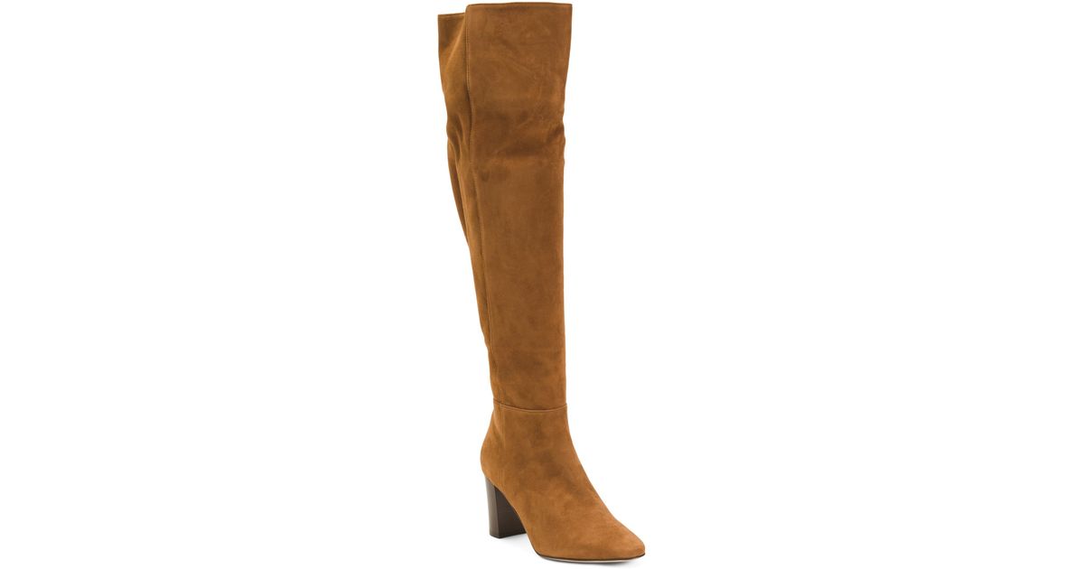 TJ Maxx Suede Courtney Knee High Boots For in Brown | Lyst