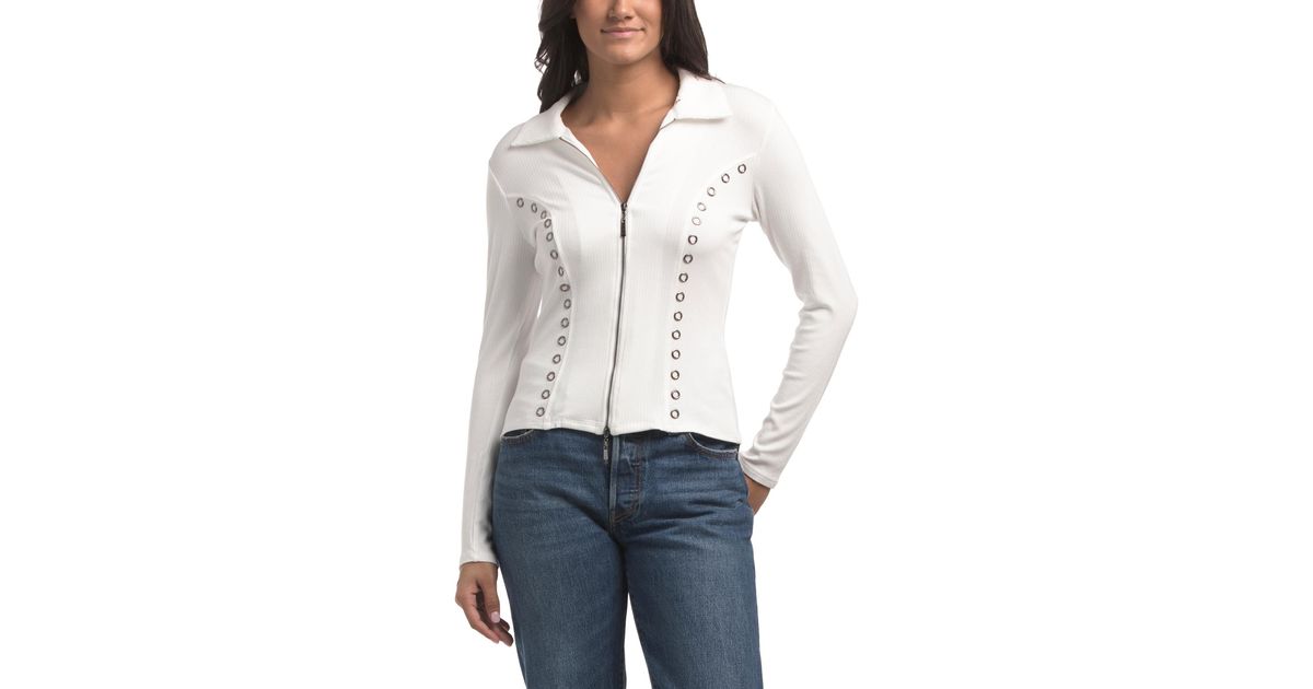 TJ Maxx Two-Way Zip Up Jacket With Princess Seams And Collar For ...