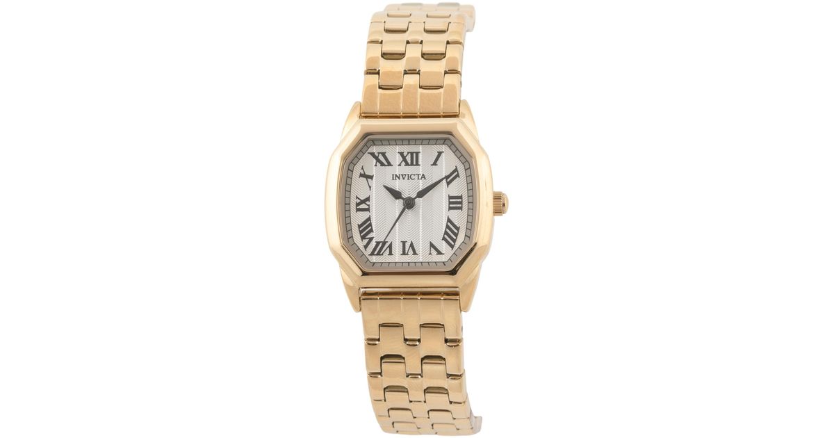 TJ Maxx Wildflower Stainless Steel Square Watch in Metallic | Lyst