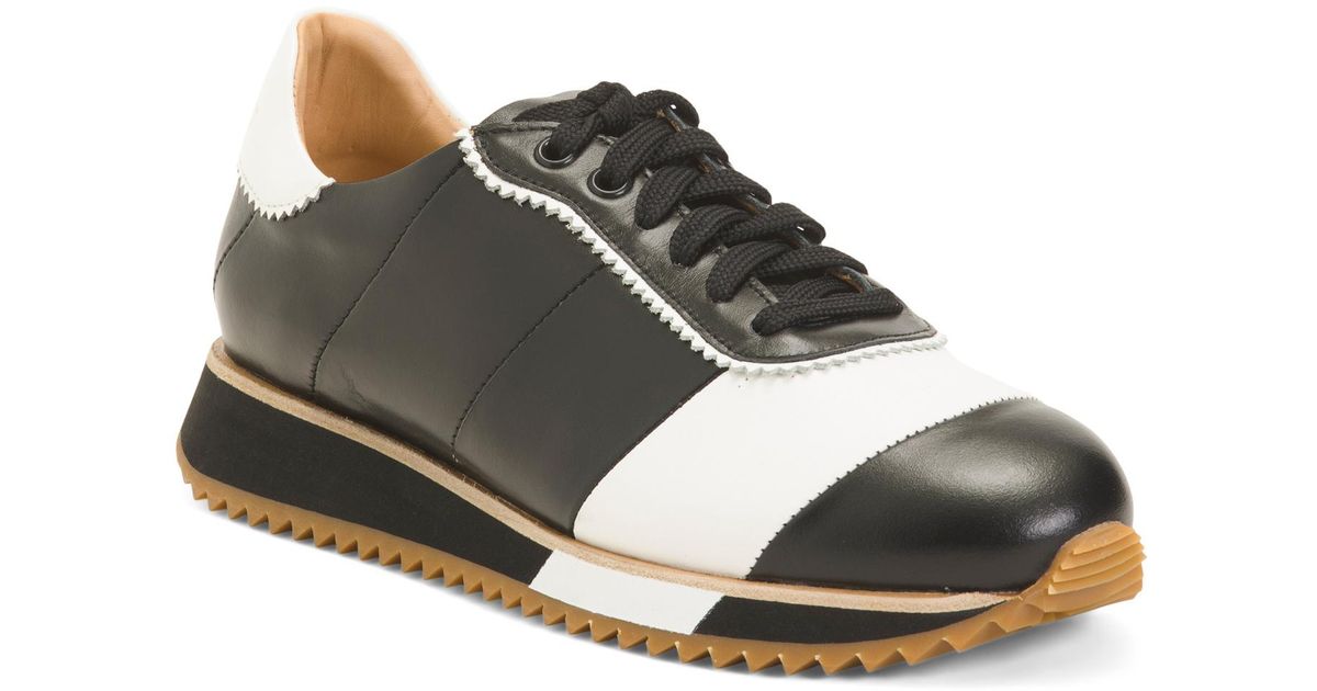 TJ Maxx Leather The Quinn Sneakers For in Black | Lyst