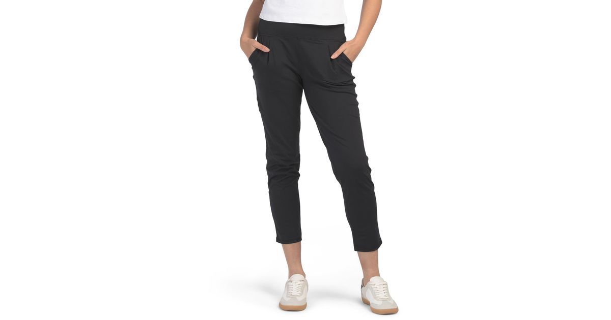 TJ Maxx Interlock Pants With Pleat Details, Spandex/Polyester in Black ...