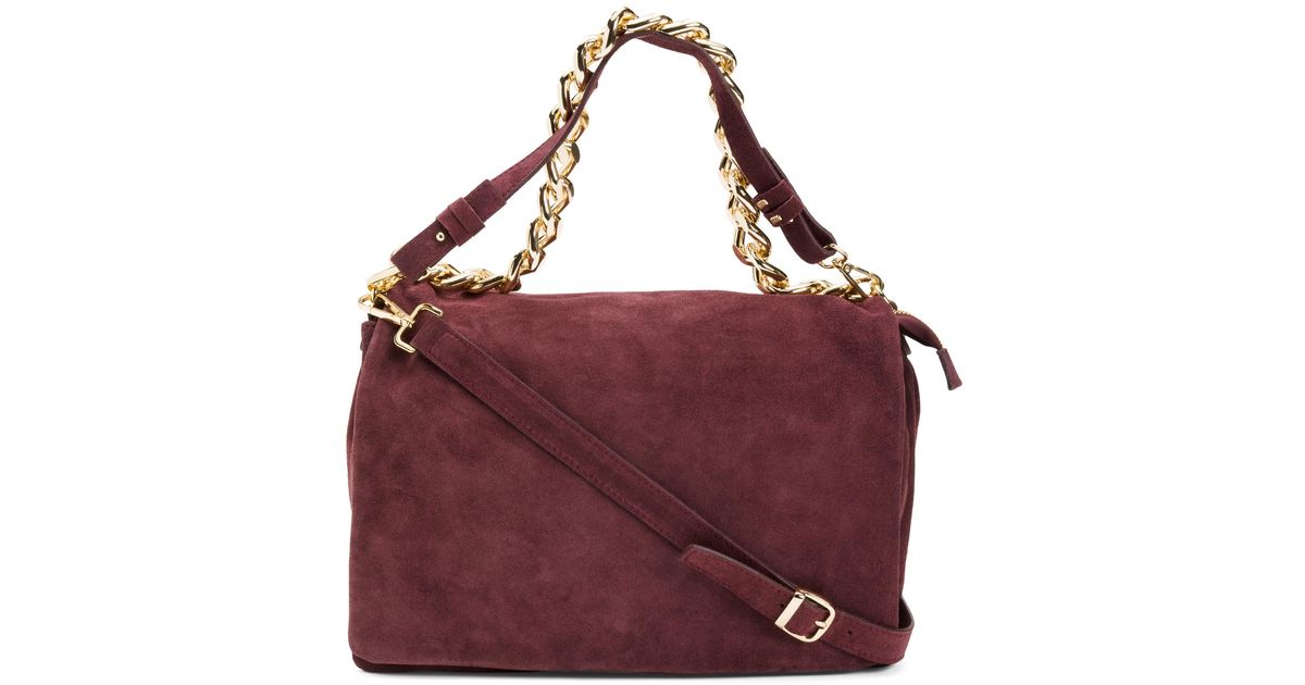 TJ Maxx Suede Large Flap Over Shoulder Bag With Chain For /Suede in ...