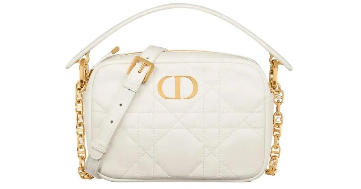 Dior Small Caro Top Handle Camera Bag Mini Bag in Natural | Lyst