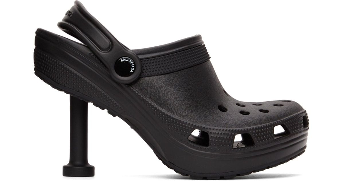 Balenciaga Crocs Edition Madame Heel Mules in Black | Lyst