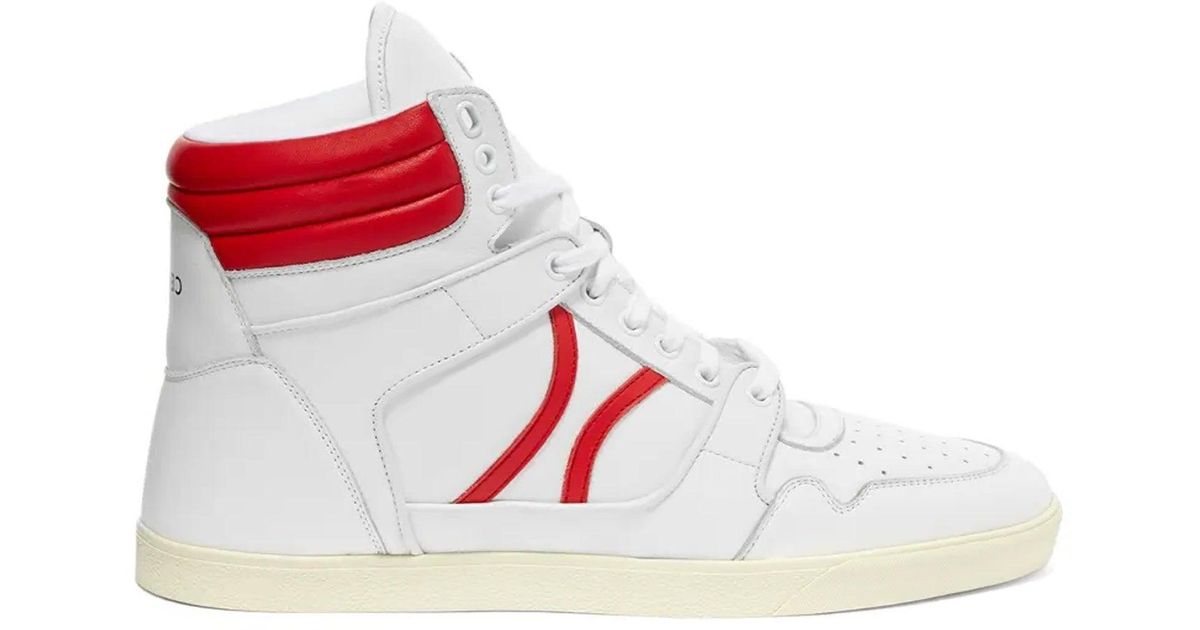 Celine Break Mid Leather Sneakers in Red for Men | Lyst