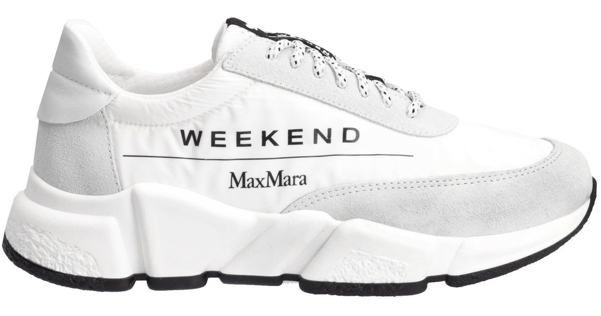 Weekend by Maxmara Synthetic Cigno Logo Sneakers in White | Lyst