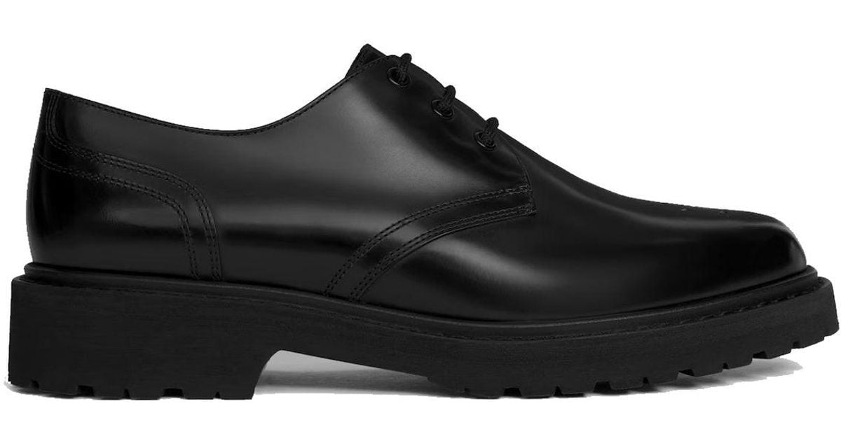 Celine Rangers Leather Derbies in Black for Men | Lyst UK