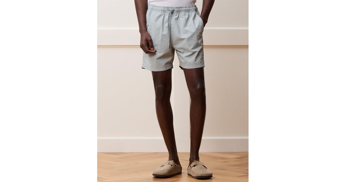 Todd Snyder 5" Montauk Swim Trunk in Gray for Men | Lyst