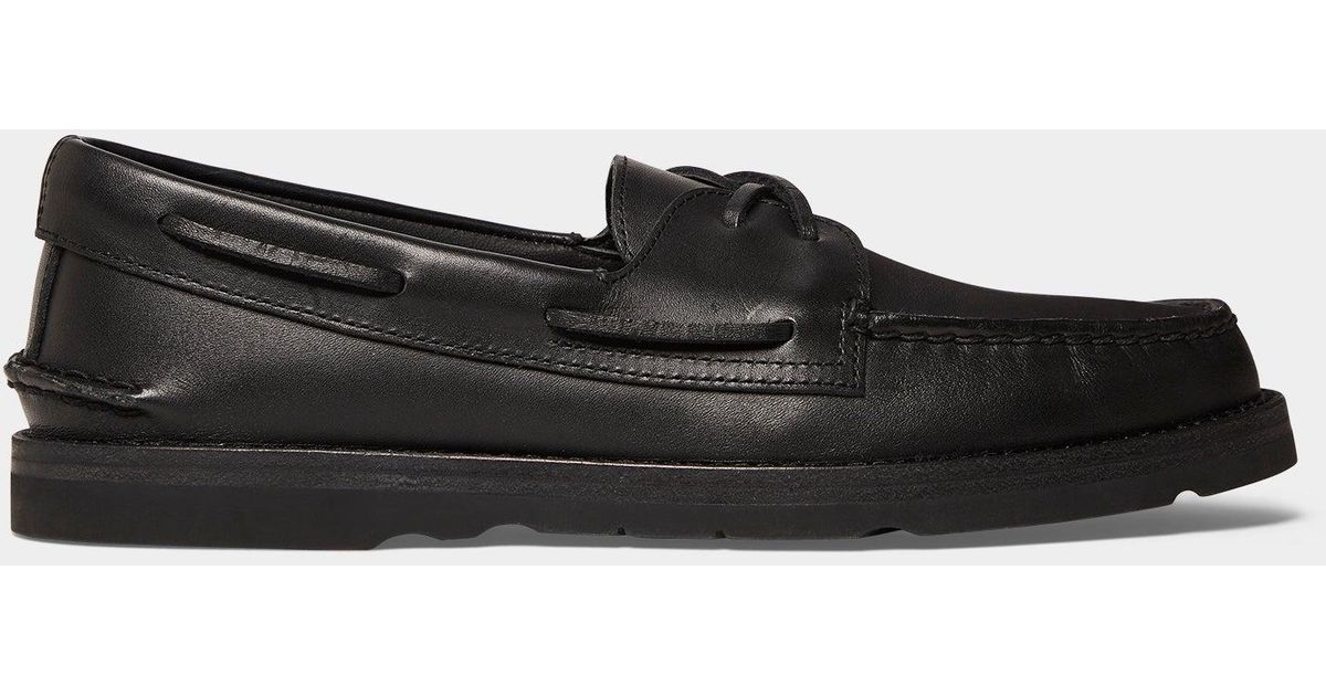 Todd Snyder x Sperry Todd Snyder X Sperry Vachetta Leather Boat Shoe in Black for Men | Lyst