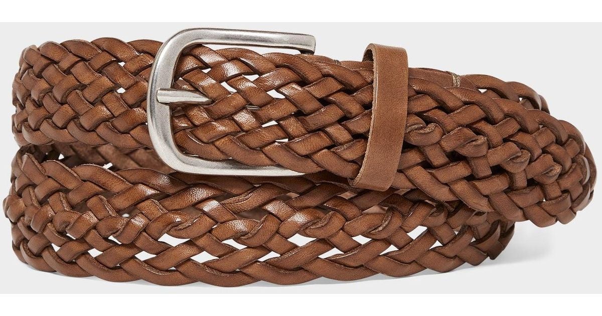 Todd Snyder Italian Leather Braided Belt in Brown for Men | Lyst