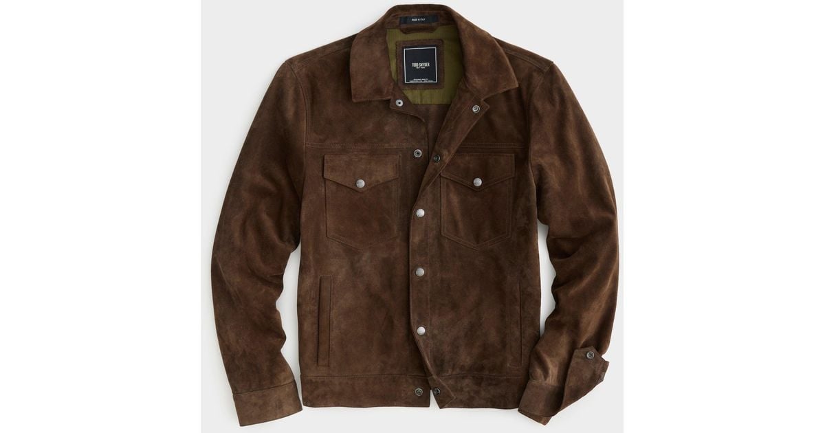 Todd Snyder Italian Suede Dylan Jacket in Brown for Men | Lyst