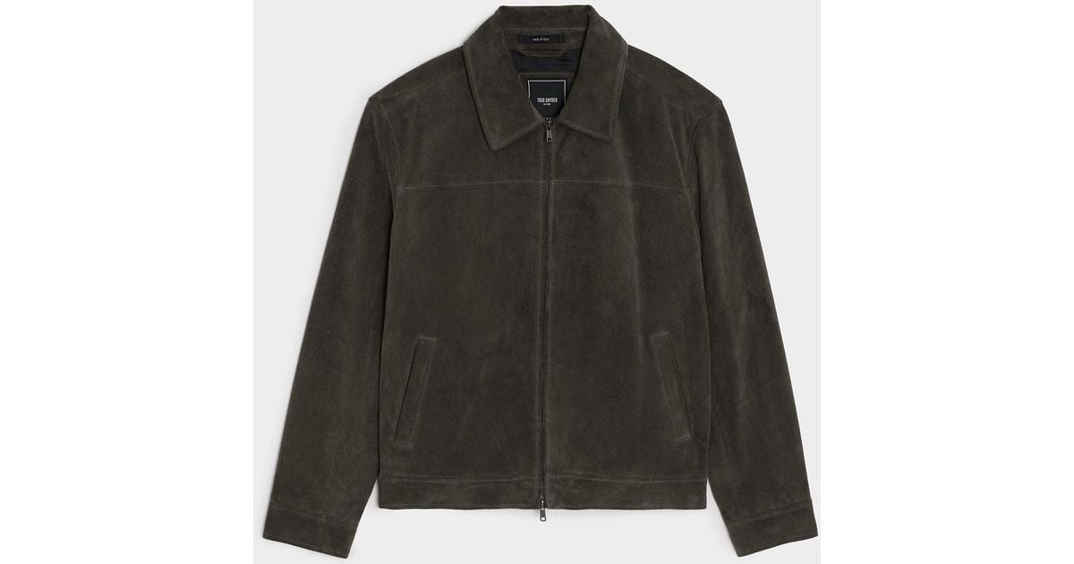 Todd Snyder Italian Suede Grant Jacket in Black for Men | Lyst