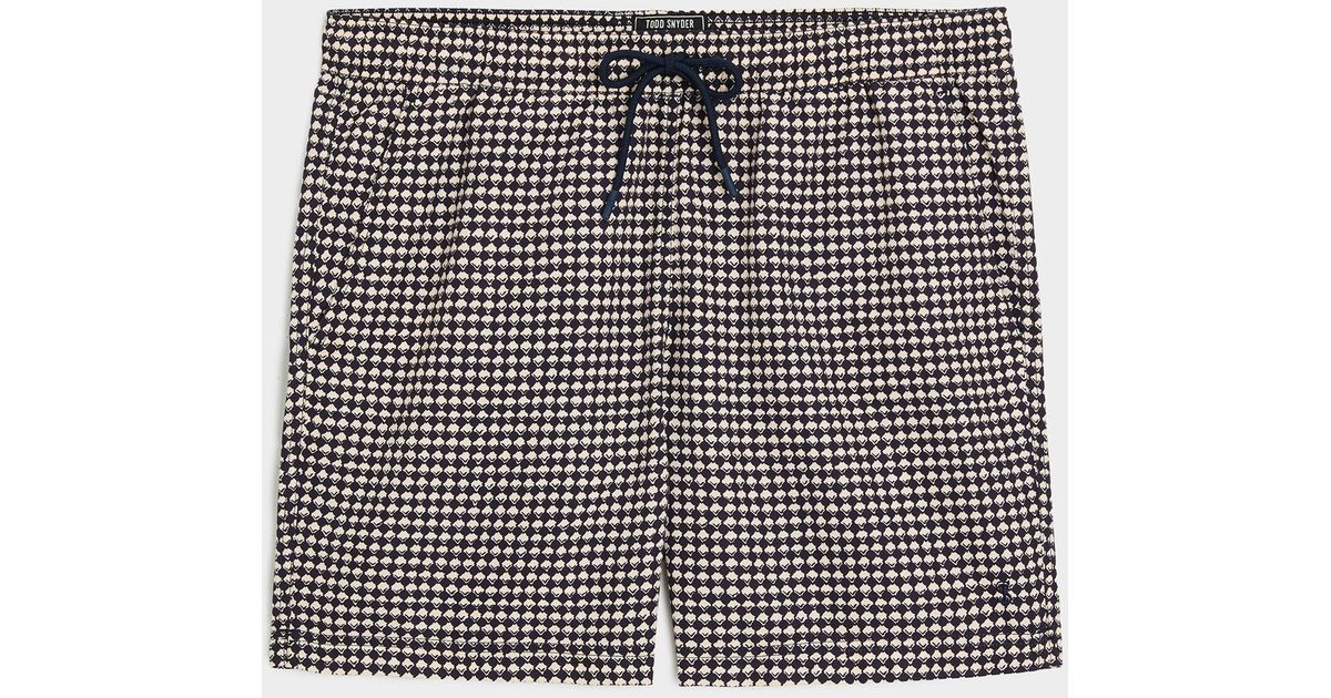 Todd Snyder 5" Montauk Swim Trunk in Blue for Men | Lyst