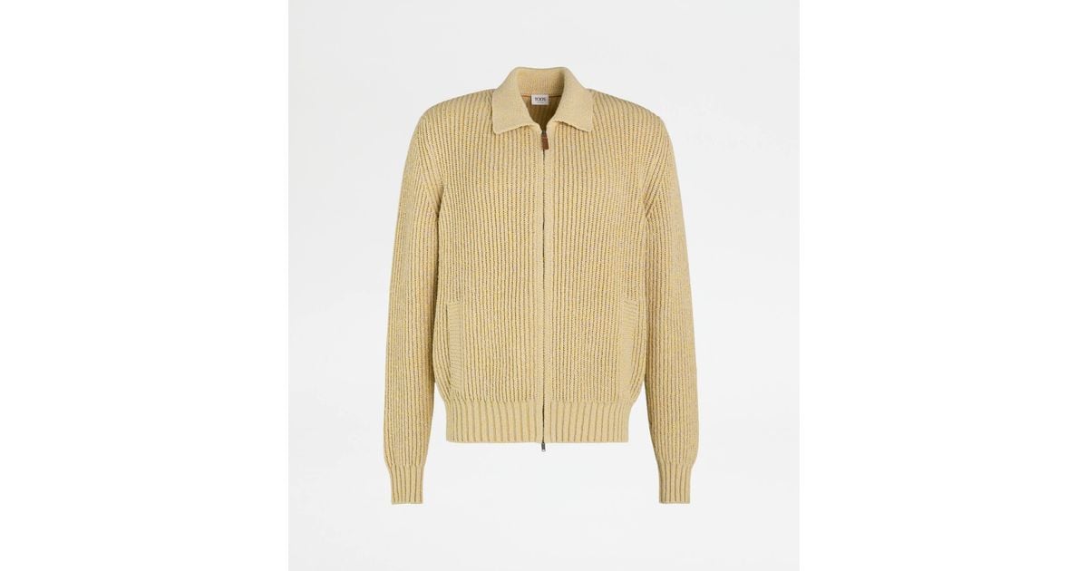 Tod's Cardigan in Natural for Men | Lyst UK