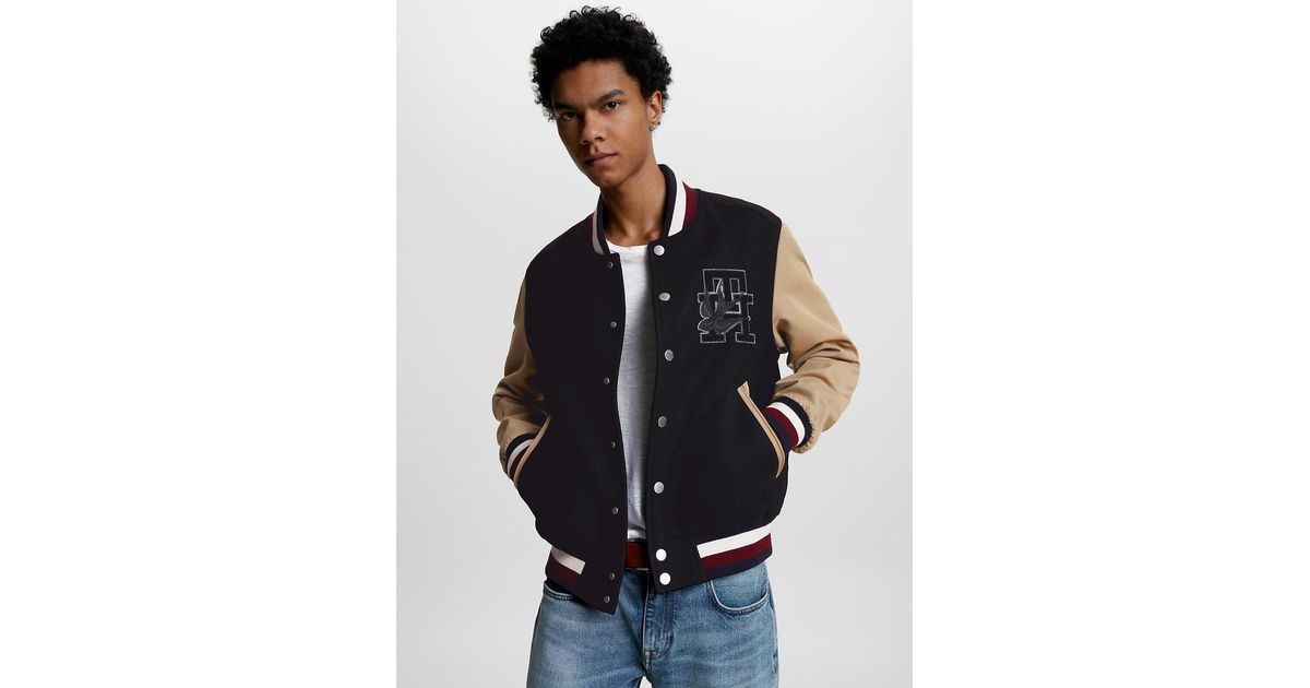Tommy Hilfiger X Shawn Mendes Varsity Bomber Jacket in Blue for Men ...