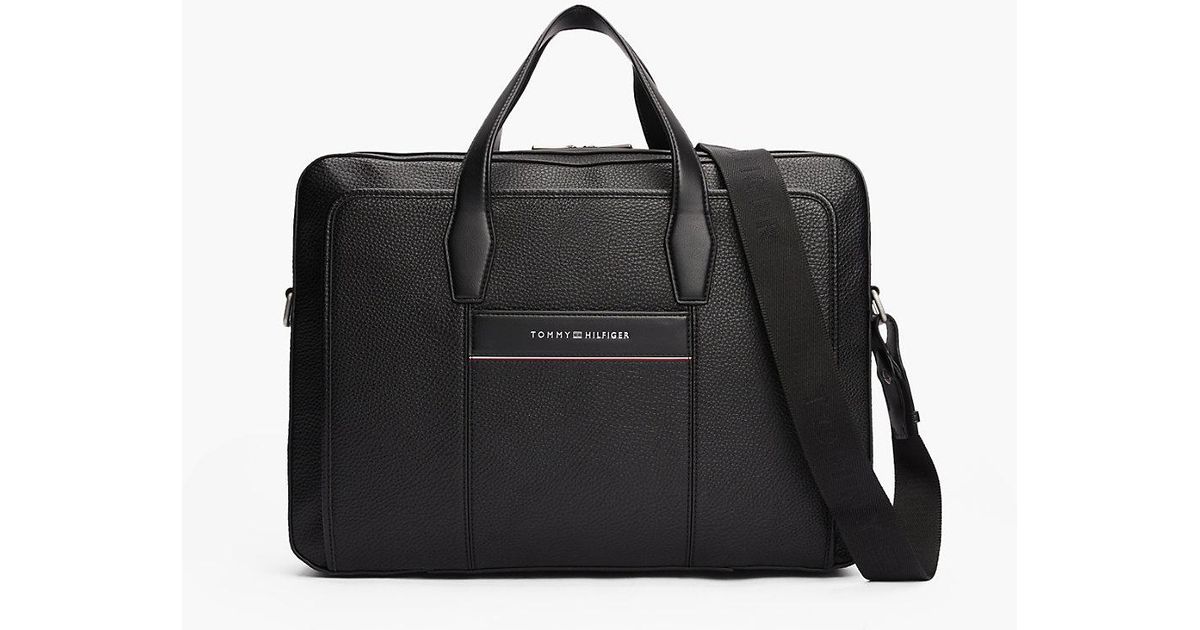 Tommy Hilfiger Th Business Corporate Slim Laptop Bag in Black for Men ...