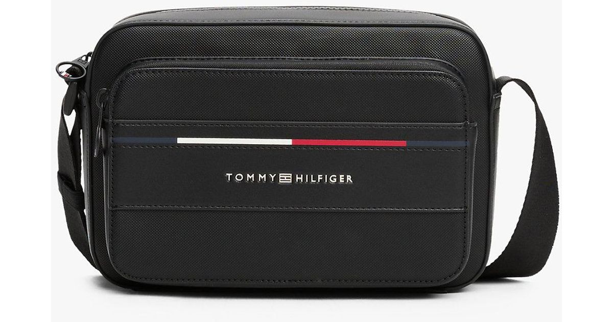 Tommy Hilfiger Signature Crossbody Messenger Bag in Black for Men | Lyst UK