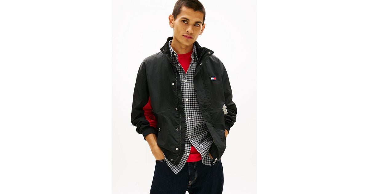 Tommy Hilfiger Flag Badge Back Logo Water Repellent Jacket in Black for ...