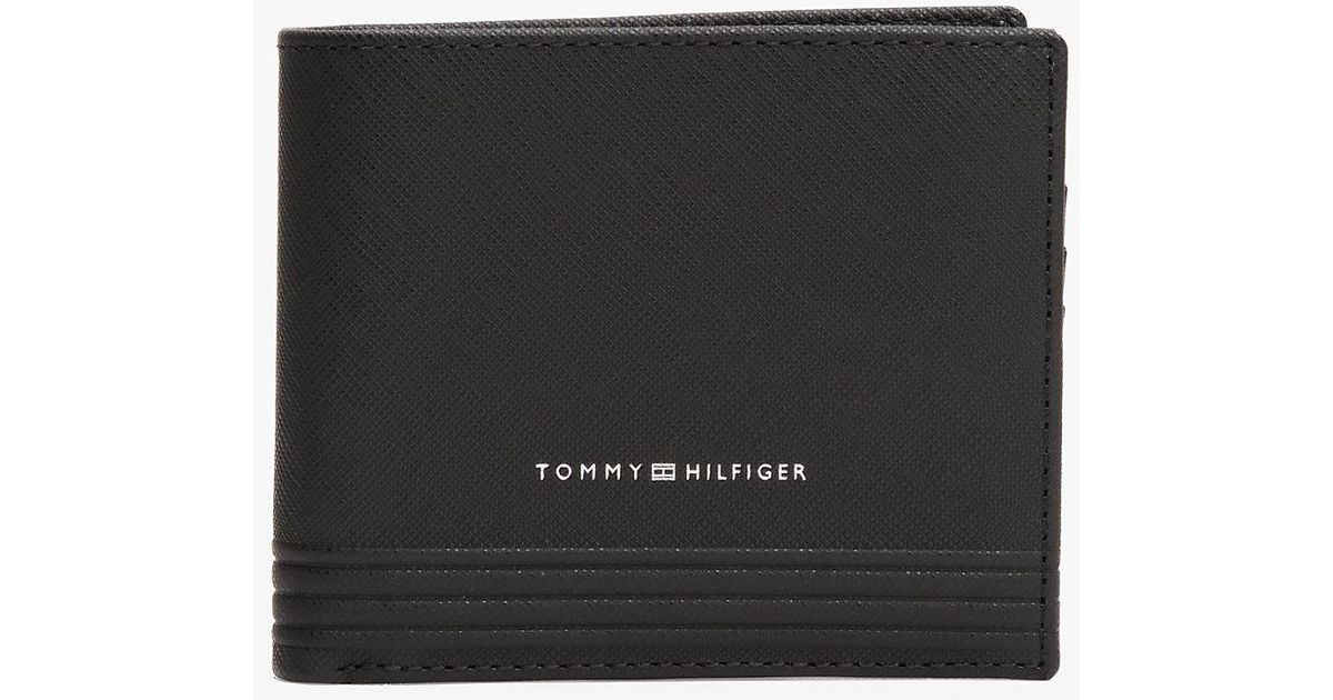 Tommy Hilfiger Th Business Leather Bifold Wallet in Black for Men | Lyst UK