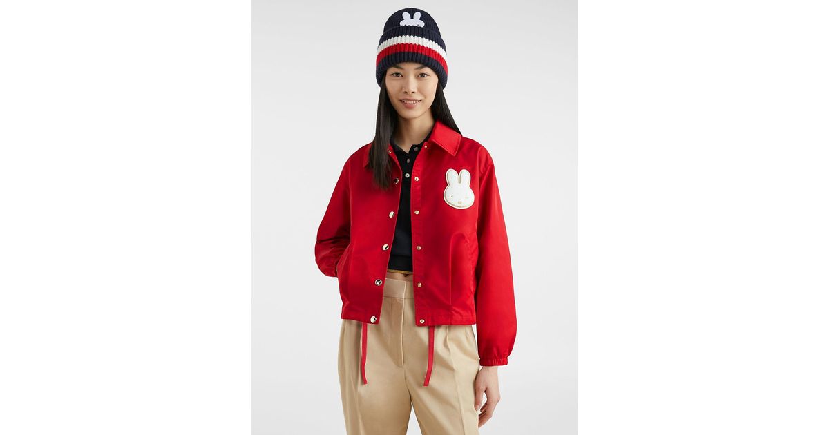 Tommy Hilfiger Tommy X Miffy Relaxed Twill Jacket in Red | Lyst UK