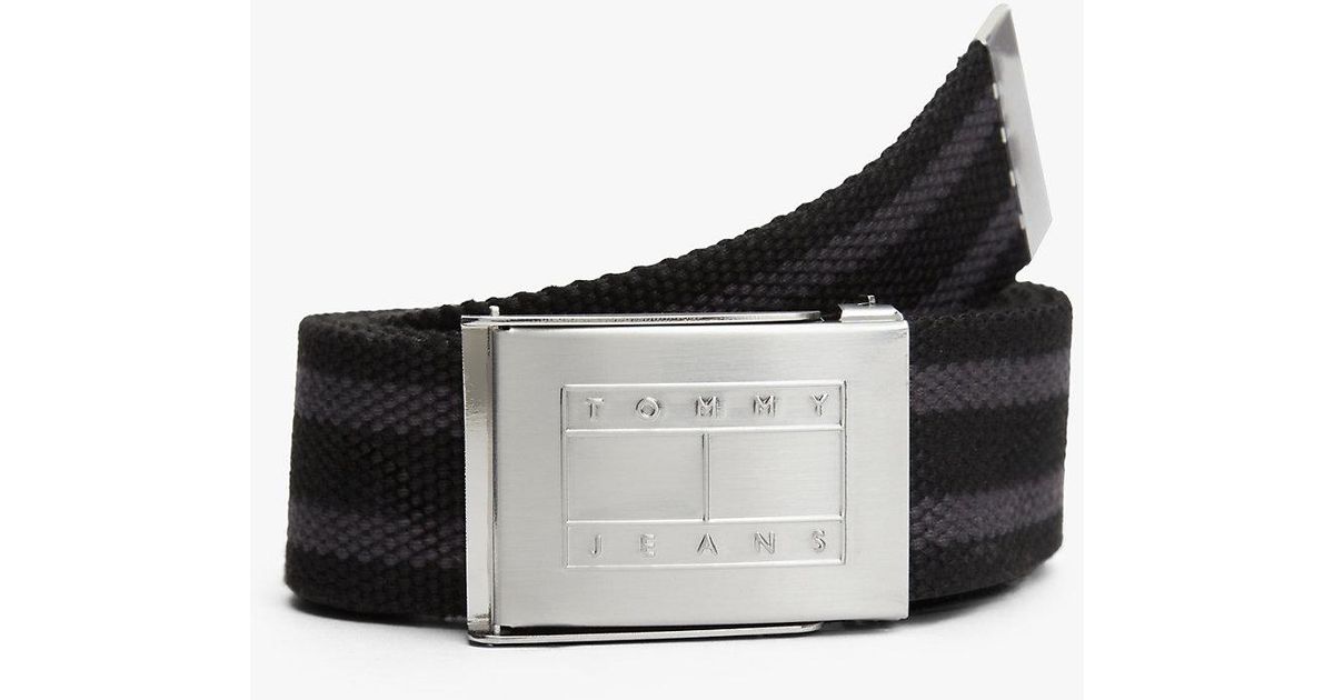 Tommy Hilfiger Essential Ratchet Slide Buckle Webbing Belt in White for ...