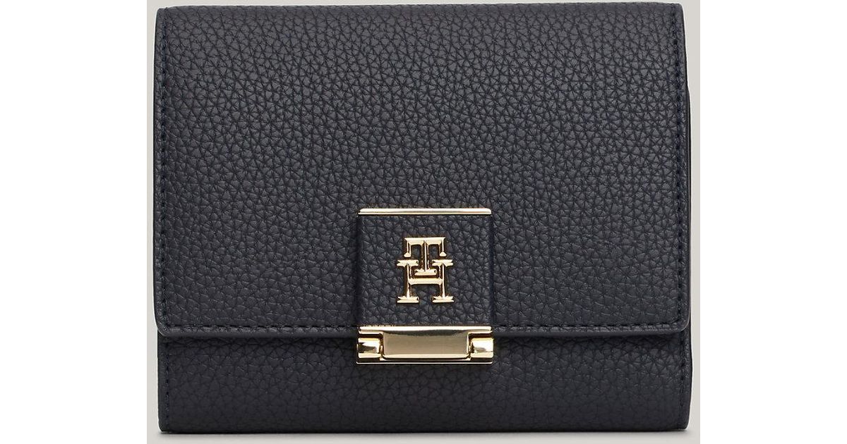 Tommy Hilfiger Th Monogram Trifold Wallet in Blue | Lyst UK