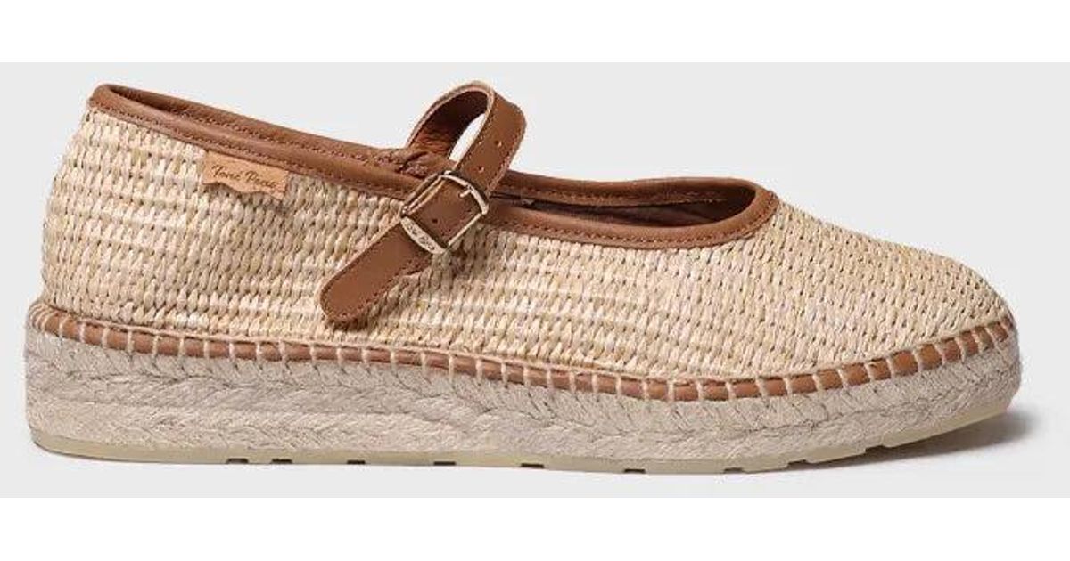 Toni Pons Raffia Mary Jane in Natural | Lyst UK