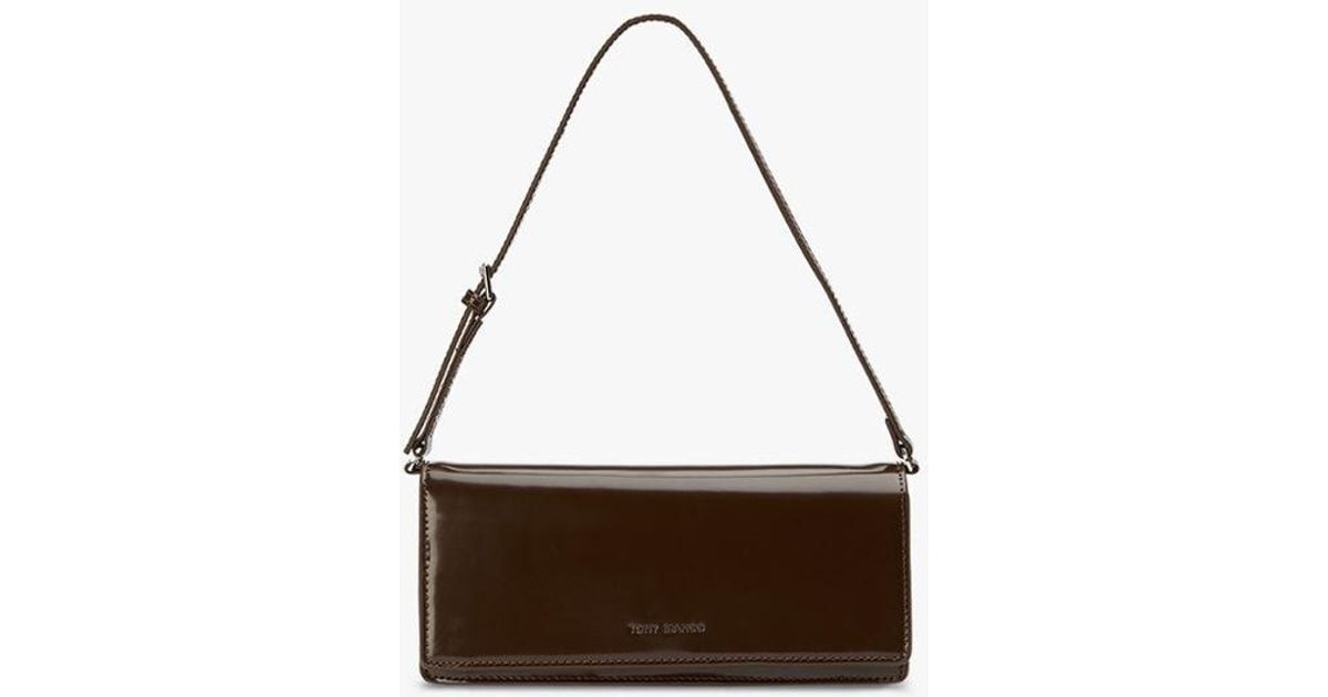 Tony Bianco Lizzie Choc Smooth Shoulder Bag in Brown | Lyst