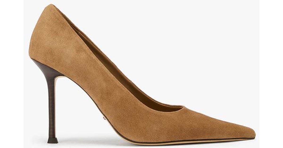 Tony Bianco Niki Taupe Suede Dress Shoe in White | Lyst