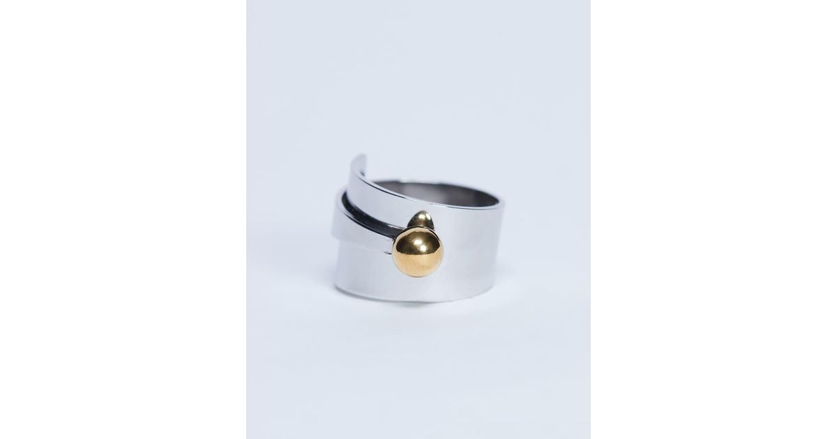 TOPSHOP Ryan Waterproof Stainless Steel Wrap Ring in Blue | Lyst UK