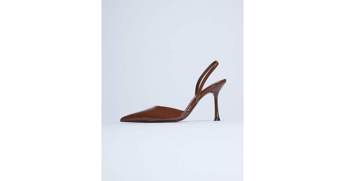 TOPSHOP Angel Heeled Court Shoe in White | Lyst UK