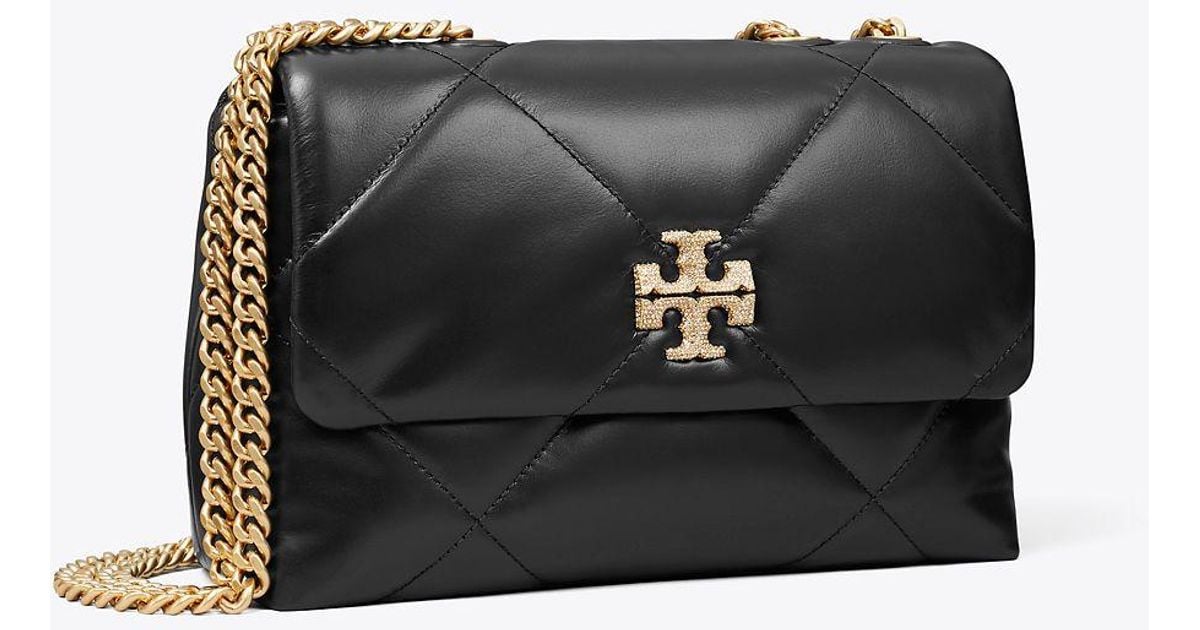Tory Burch Small Kira Diamond Quilt Pavé Convertible Shoulder Bag in ...