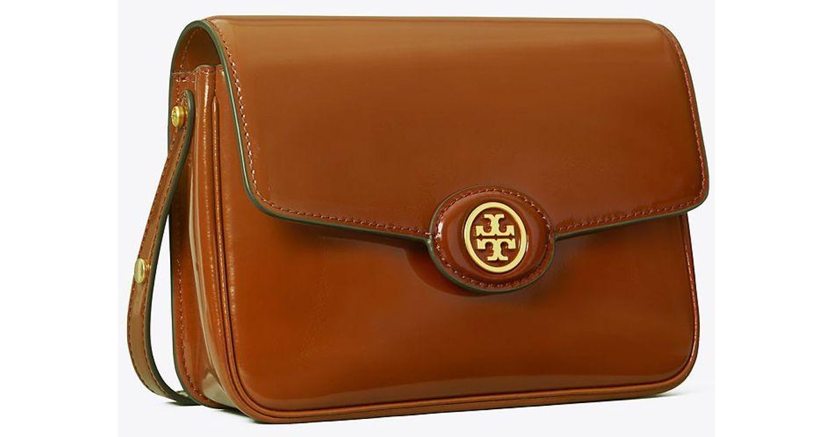 Tory Burch Robinson Spazzolato Convertible Shoulder Bag in Brown | Lyst Tory Burch Robinson Spazzolato Convertible Shoulder Bag in Brown | Lyst