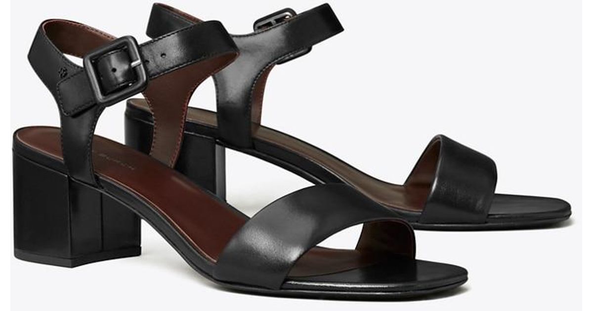 Tory Burch Double T City Sandal in Black | Lyst