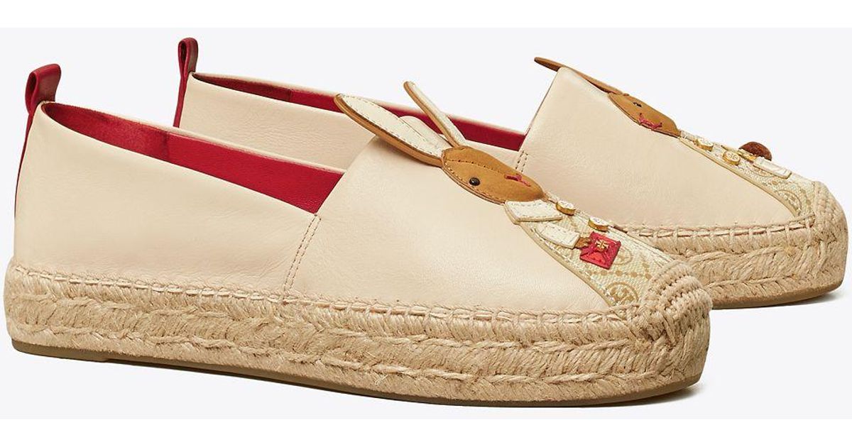 Tory Burch Rabbit Espadrille in Pink | Lyst