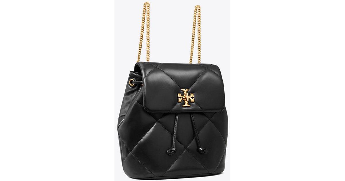 Tory Burch Mini Kira Diamond Quilt Backpack in Black | Lyst