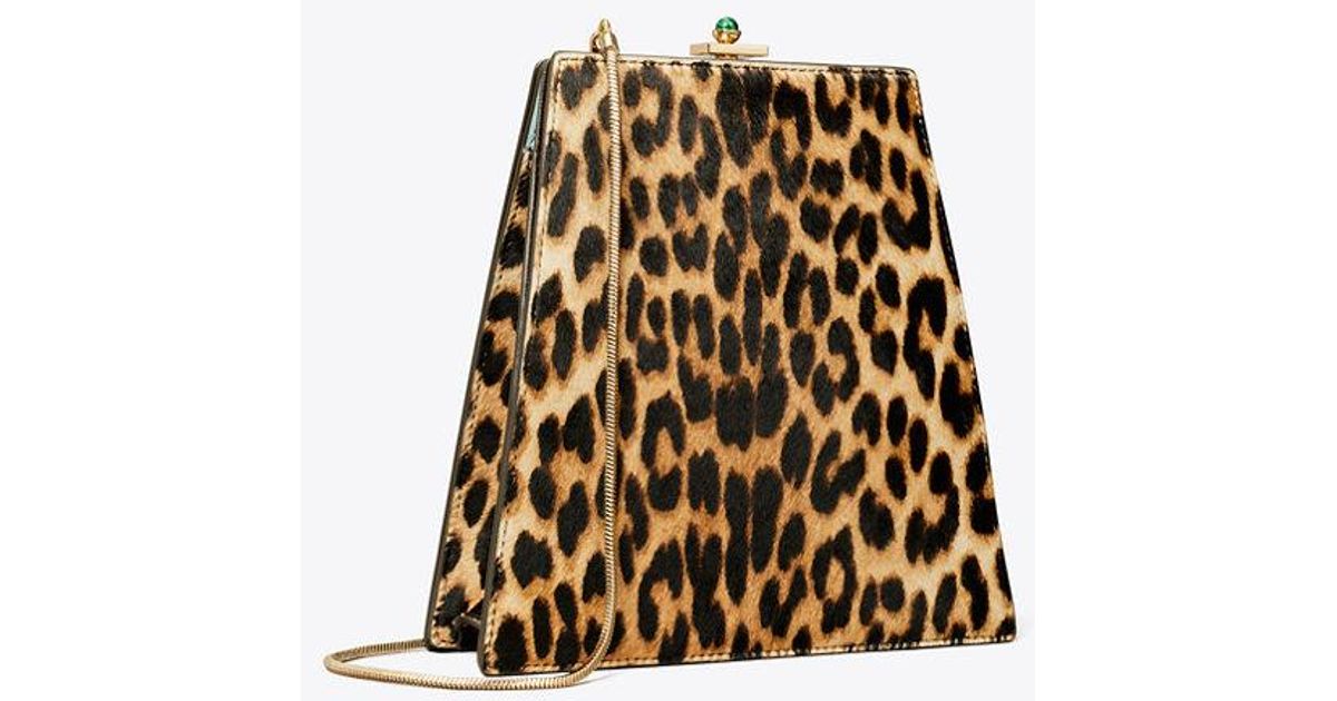 Tory Burch Leopard Mini Bag in Natural | Lyst