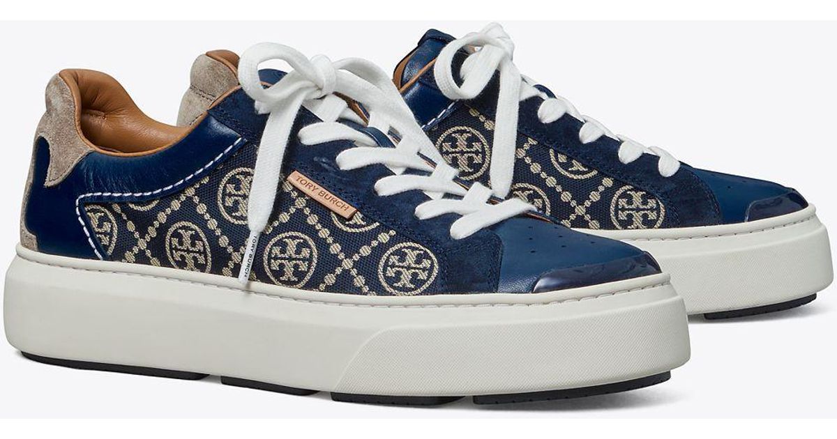 Tory Burch Suede T Monogram Ladybug Sneaker in Blue | Lyst Tory Burch Suede T Monogram Ladybug Sneaker in Blue | Lyst