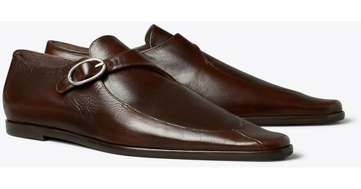 Tory Burch Twisted Monk Strap in Brown | Lyst UK