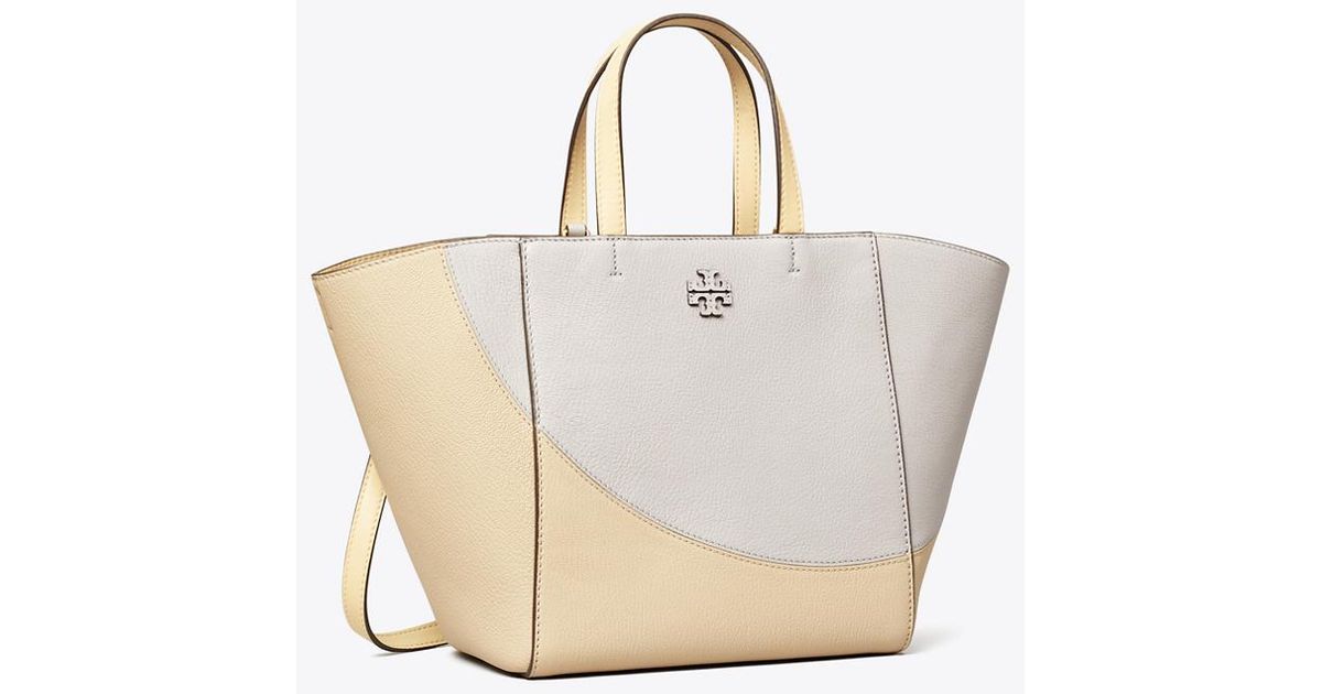 Tory Burch Mcgraw Colorblock Carryall in Natural | Lyst