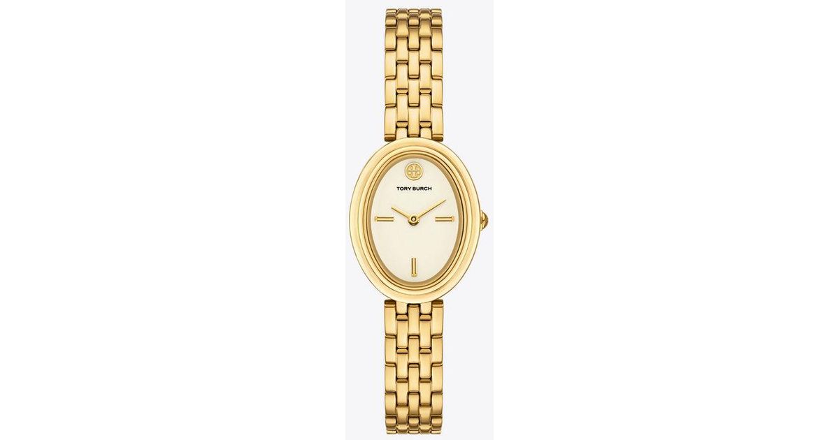 Tory Burch Oval Watch in Metallic | Lyst