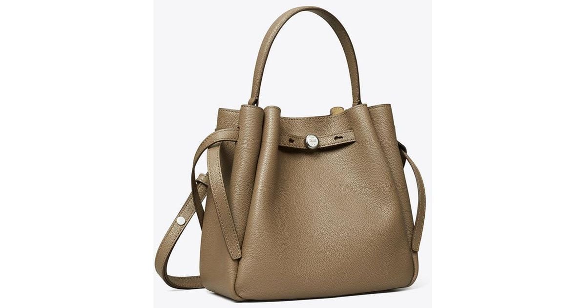 Tory Burch Romy Bucket Bag in Natural | Lyst