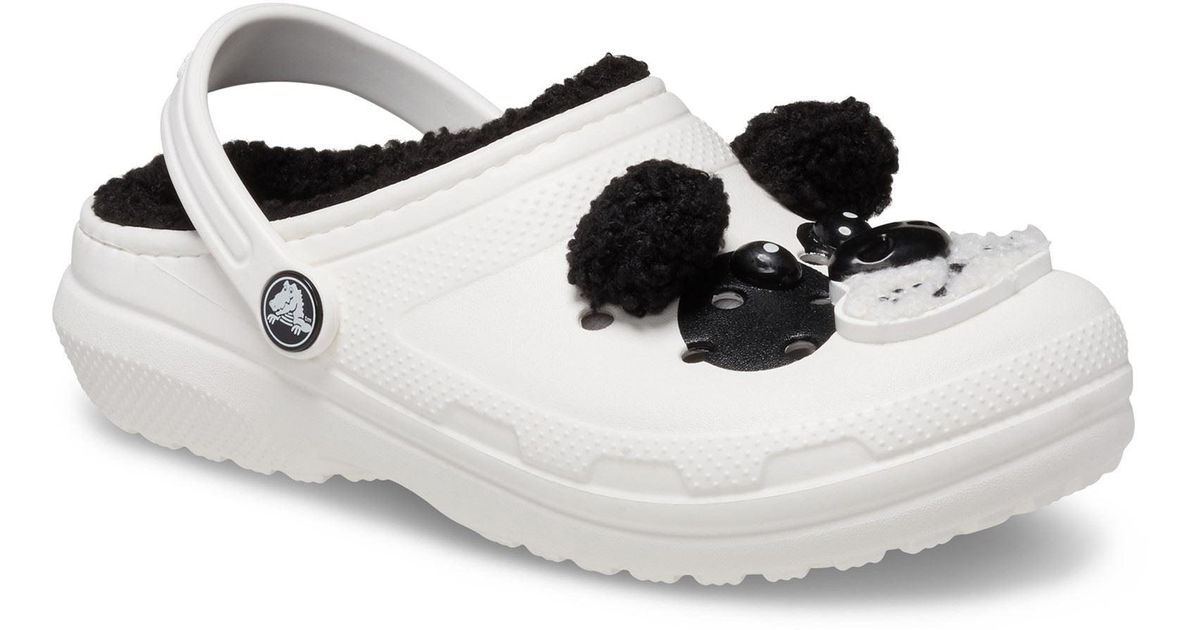 Crocs™ Classic Lined Fun Lab Synthetic Panda Clogs in White | Lyst UK