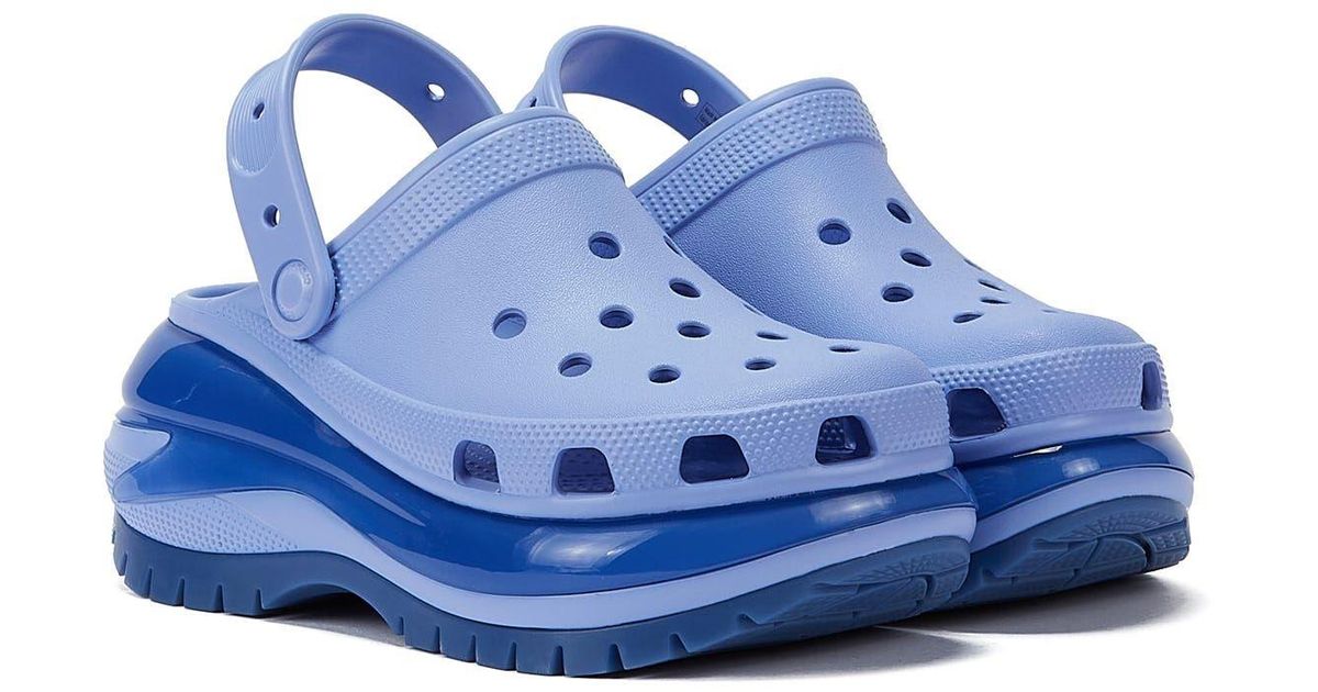Crocs™ Classic Mega Crush Clog Moon Jelly Women's Sandals in Blue | Lyst UK
